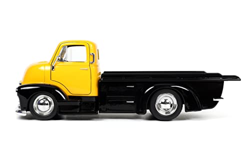 Jada Toys Just Trucks 1952 Chevy COE Flatbed Die-cast Car Yellow/Black, Toys for Kids and Adults (33848)