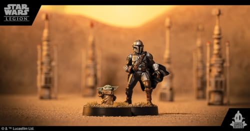 Star Wars: Legion Din Djarin & Grogu Operative Expansion - Tabletop Miniatures Game, Strategy Game for Kids and Adults, Ages 14+, 2 Players, 3 Hour Playtime, Made by Atomic Mass Games