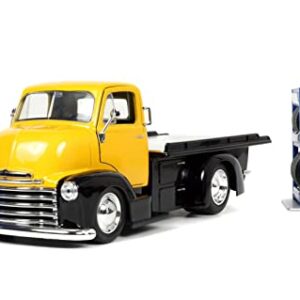 Jada Toys Just Trucks 1952 Chevy COE Flatbed Die-cast Car Yellow/Black, Toys for Kids and Adults (33848)