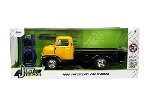 Jada Toys Just Trucks 1952 Chevy COE Flatbed Die-cast Car Yellow/Black, Toys for Kids and Adults (33848)