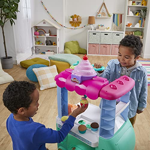 Play-Doh Kitchen Creations Sweet Snacks Food Truck Toy Playset for Kids, 12 Modeling Compound Cans, for 3 Year Old Girls & Boys & Up (Amazon Exclusive)