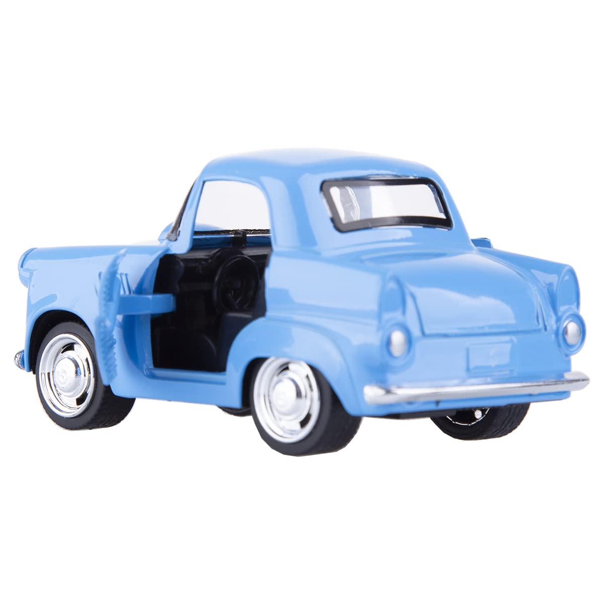 Berry President Die Cast Metal Model Car, 1:38 Pullback Toy Vehicle with Opening Doors, Vintage Classic Car Toys for Kids and Adults (Blue)