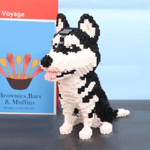 Building Blocks Mini Bricks Animal Pets, Dog Husky, Micro Bricks Dog Animal Building Toy Bricks Dog for Kids 10,11, 12, 13, 14, Teens or Adult, 1900 Pieces