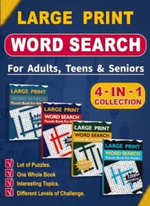 word search for adults ( large print ): large print word search puzzle book for seniors, adults & teens. themed word find puzzles. activity book & brain games for adults