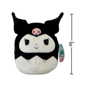 Squishmallows Official Kellytoy Sanrio Squad Squishy Stuffed Plush Toy Animal (Kuromi, 8 Inch)