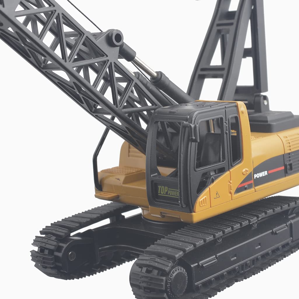 Ailejia Construction Trucks Toys Crane Truck 1/50 Scale DieCast Truck Engineering Car Metal Construction Vehicles Crane Machine Model Toy for Boys (Crawler Crane)