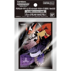 bandai namco entertainment digimon plastic card sleeves, 60ct, dukemon beelzebumon ver. 2.0