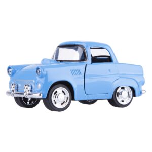 berry president die cast metal model car, 1:38 pullback toy vehicle with opening doors, vintage classic car toys for kids and adults (blue)