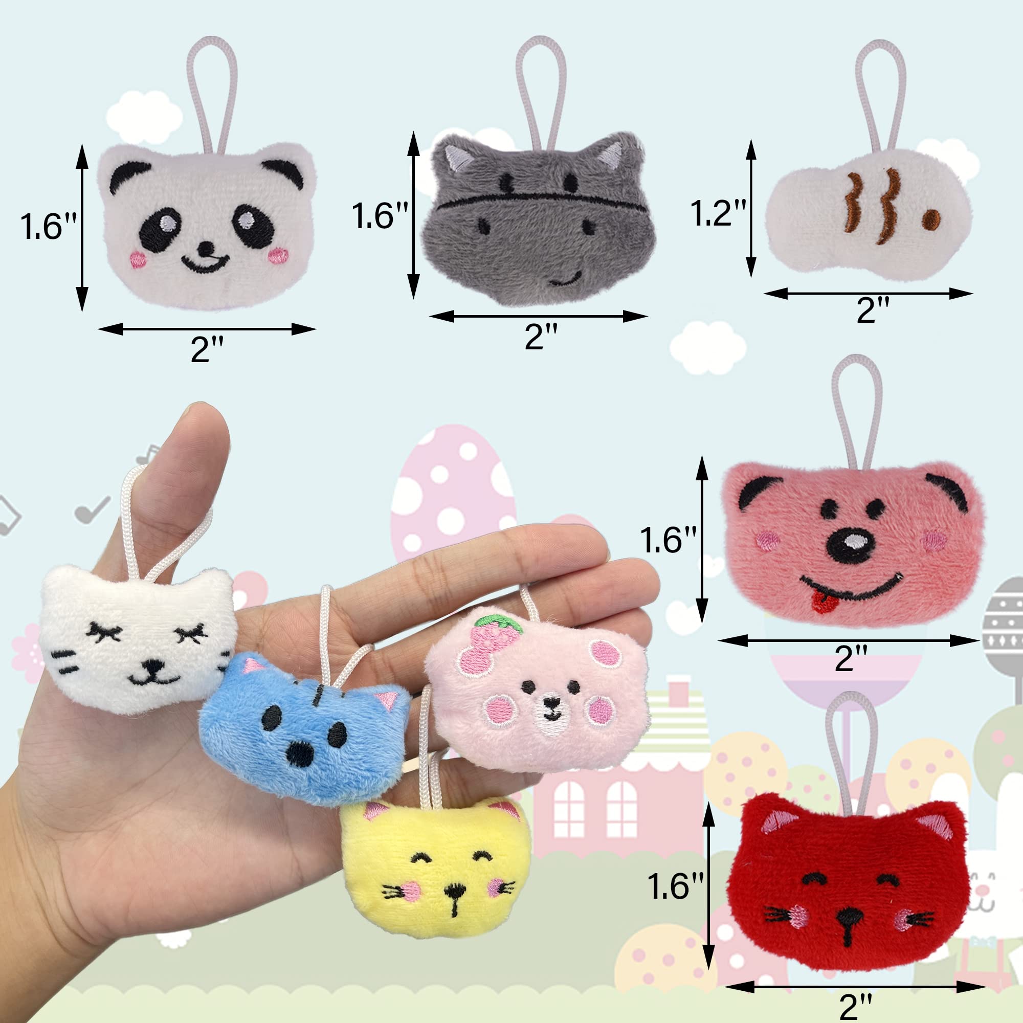 Prsildan 26 Pcs Mini Animal Plush Toys Set, Cute Small Animal Stuffed Toy Keychain for Kid Party Favors, Valentines Day Gifts for Kids Goody Bag Easter Egg Stuffers Carnival Classroom Prizes