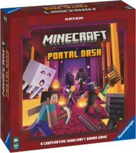 ravensburger minecraft: portal dash - engaging family board game for kids and adults | adventure-packed gameplay | ideal gift for minecraft enthusiasts | suitable for age 10 and above