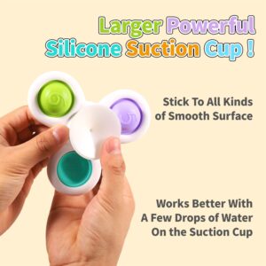 ALASOU 6 PCS Suction Cup Spinner Toys(3 Farm+3 POP) for Infant and Toddlers