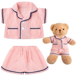 hungdao bear clothes bear pajamas make your own animals outfits fits most 14 inches bear accessories, pink