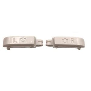 1 Pair Plastic Left Right L+R Trigger Button Fo 3DS LR Button Replacement (White)