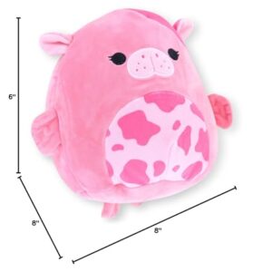 Squishmallows Official Kellytoy Plush 8 Inch Squishy Stuffed Toy Animal (Kerry The 'Strawberry Milk' Sea Cow)