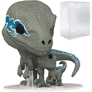 POP Jurassic World Dominion - Blue & Beta [Velociraptor] Funko Vinyl Figure (Bundled with Compatible Box Protector Case), Multicolor, 3.75 inches