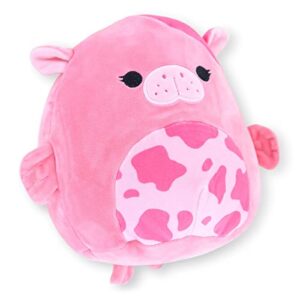 squishmallows official kellytoy plush 8 inch squishy stuffed toy animal (kerry the 'strawberry milk' sea cow)