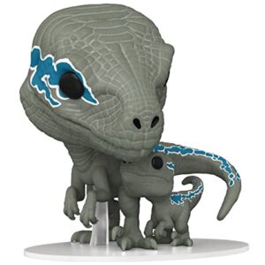 POP Jurassic World Dominion - Blue & Beta [Velociraptor] Funko Vinyl Figure (Bundled with Compatible Box Protector Case), Multicolor, 3.75 inches