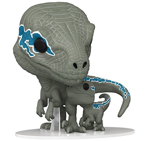 POP Jurassic World Dominion - Blue & Beta [Velociraptor] Funko Vinyl Figure (Bundled with Compatible Box Protector Case), Multicolor, 3.75 inches