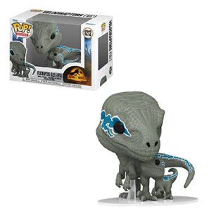 POP Jurassic World Dominion - Blue & Beta [Velociraptor] Funko Vinyl Figure (Bundled with Compatible Box Protector Case), Multicolor, 3.75 inches