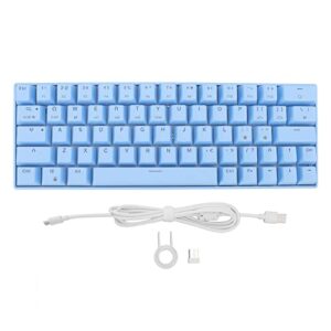 yoidesu wireless mechanical gaming keyboard, blue 64 keys wireless rgb backlight mechanical keyboard 3 modes 2.4g/bt 3.0, 5.0/type c wired gaming keyboard(brown switch)