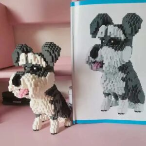 Building Block Animal Dog Schnauzers Tiny Mini Block Dogs Building Animal Set DIY 3D Block Toy Building Blocks for Kids Or Adult 2100 Pieces