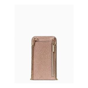 Kaste Spade Shimmy Glitter Boxed North South Tab Crossbody Phone Wallet Rose Gold