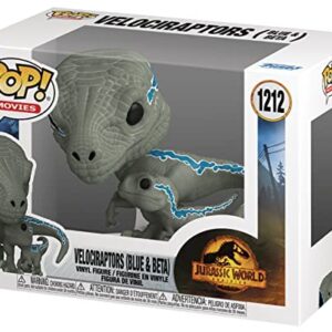 POP Jurassic World Dominion - Blue & Beta [Velociraptor] Funko Vinyl Figure (Bundled with Compatible Box Protector Case), Multicolor, 3.75 inches