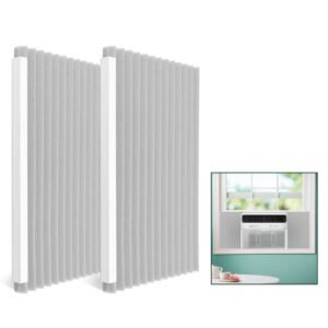 flehomo window air conditioner insulation foam panels, ac side panels kit, 17in h x 9in w x 7/8in t, pack of 2, grey