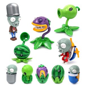 maikerry plants and zombies toys vs egg transformation series assembled toys action figures set gift game fan party birthday gifts zombie pvz toys figurines for boys girls