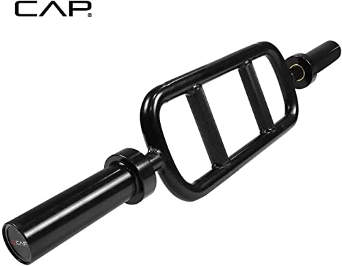 CAP Barbell 2' Solid Olympic Triceps Bar, No Collars, Black (New Version) (OBIS-34SB-3)