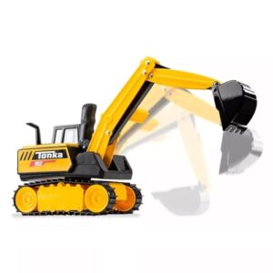 Tonka 6182 Mighty Excavator, Kids Construction Toys for Boys and Girls, Vehicle Toys for Creative Play Trucks for Children Aged 3 +, Yellow & Black