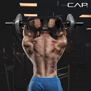 CAP Barbell 2' Solid Olympic Triceps Bar, No Collars, Black (New Version) (OBIS-34SB-3)