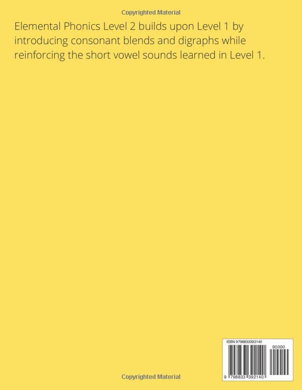 Elemental Phonics: Level 2: Easy Phonics Lessons to Learn to Read