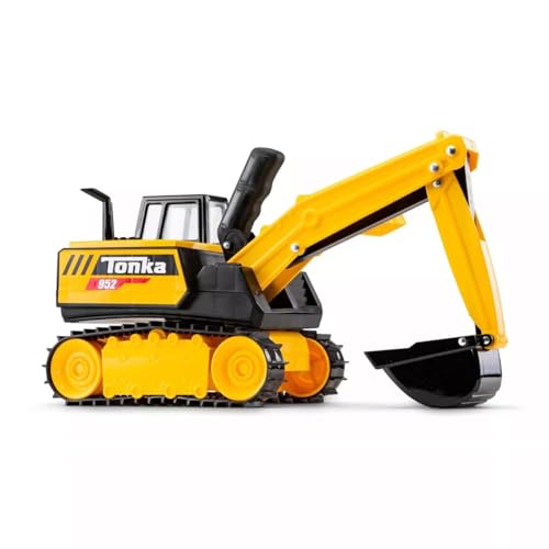 Tonka 6182 Mighty Excavator, Kids Construction Toys for Boys and Girls, Vehicle Toys for Creative Play Trucks for Children Aged 3 +, Yellow & Black