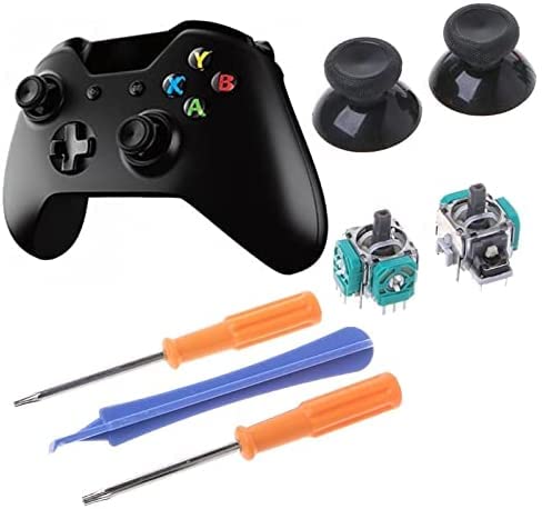 3D Analog Joysticks with Thumbsticks Cap T8 T6 Screwdrivers Repair Tool for Xbox one Controller Replacement