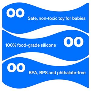 LoveNoobs Baby Teething Toys, BPA Free 100% Food-Grade Silicone Teether, Non-Toxic Teething Toys for Babies 0-6 Months 6-12 Months, Safe Baby Chew Toy with Cotton Pouch, First Easter Gifts for Baby