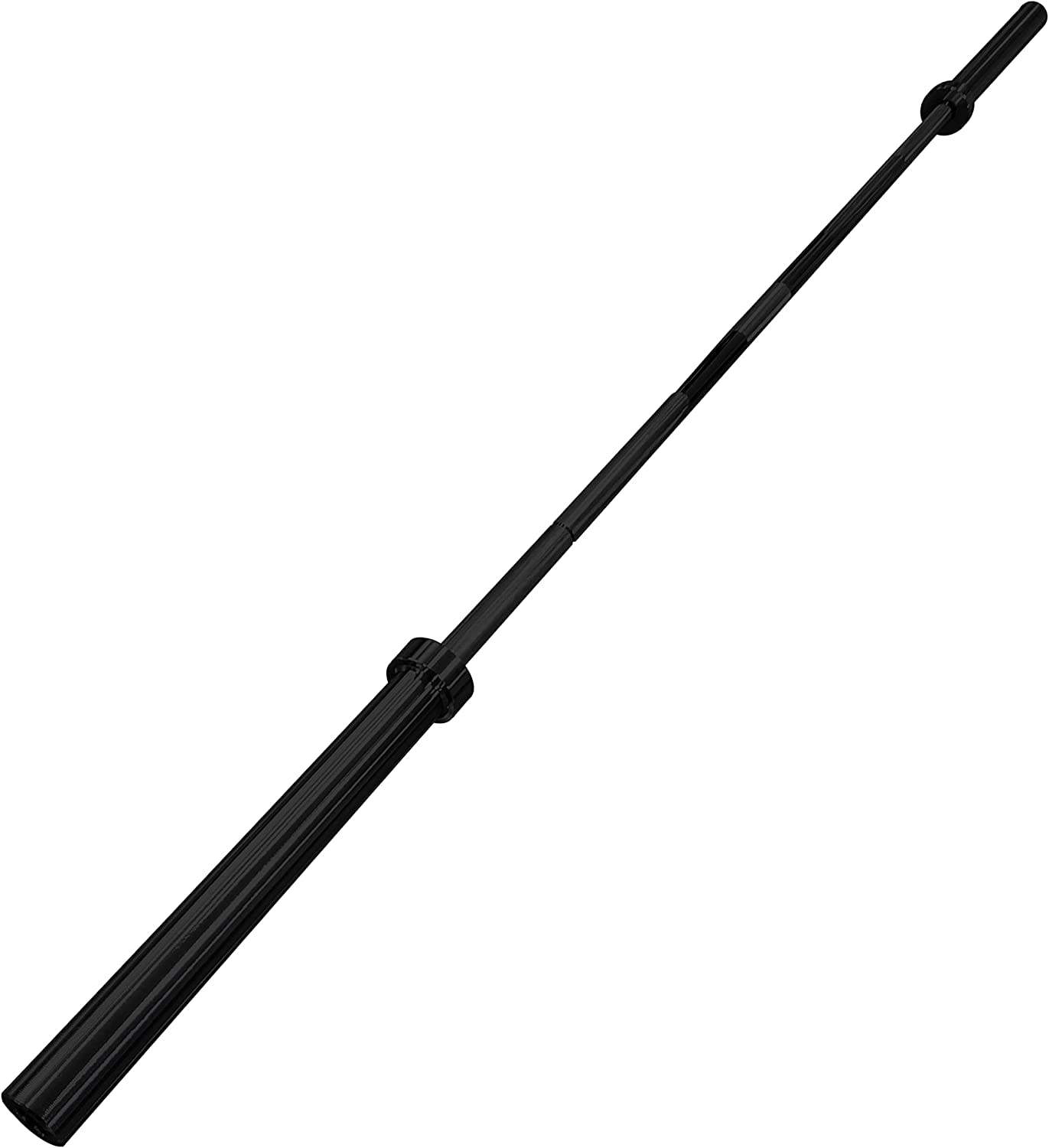 CAP Barbell 7 ft. Olympic Bar, 28mm Grip Diameter, Bronze Bushings, Black, 51.75 inches (New Version)