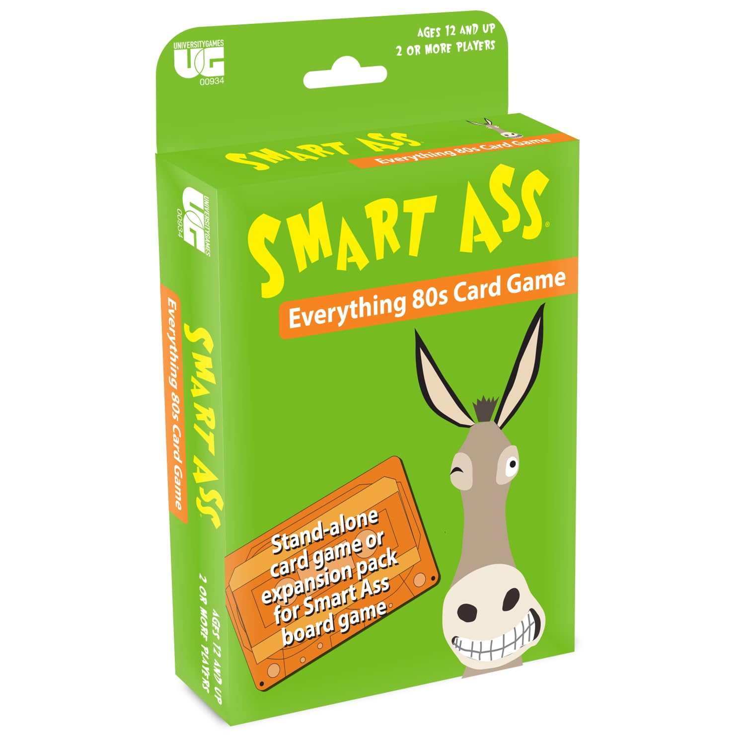 University Games | Smart Ass '80s Tuck Box Card Game, Perfect for Game Night on The Go for 2 or More Players Ages 12 and Up