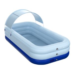 inflatable slide pool water pool slide activity center for outdoor swimming pool suitable for over 3 years old,blue-3m