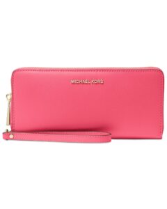 michael kors jet set travel wallet, rubin red