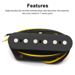 SAPHUE Alnico 5 TL Bridge Pickup Fiber Bobbin TL Bridge Pickup Black Guitar Parts