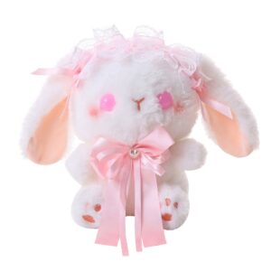 yomotree stuffed animal doll plush toys, plushie animal toys, cute plush animals, lolita bunny 9 inches, children's gifts rabbit (pink)