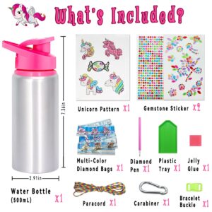 7July Decorate Your Own Water Bottle Kits for Girls Age 5-6-8-10,Unicorn Painting Crafts,Fun Arts and Crafts Gifts Toys for Girls Birthday Christmas