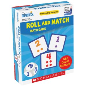 briarpatch scholastic roll and match dice and card early learning game from, for 2 or more players ages 6 and up