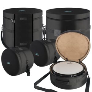 eastrock 5-piece drum bag set for 12" tom, 10" tom, 14" snare, 16" floor tom, 22" bass drum, drum cases (5pc fusion set)