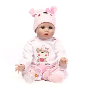 MAIHAO 22inch Lifelike Reborn Baby Dolls Girls Realistic Babies Cheap That Look Real Life Newborn Toddler for Kids Open Eyes