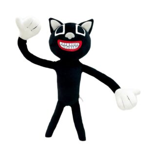 dr.stone siren head plush toys limbs movable plush toy anime black cat and dog doll whistle man funny doll，plush toys for home party gift birthday gift(black cat