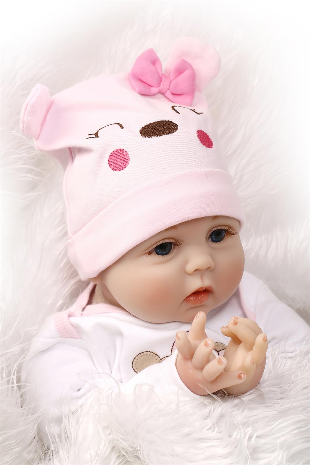 MAIHAO 22inch Lifelike Reborn Baby Dolls Girls Realistic Babies Cheap That Look Real Life Newborn Toddler for Kids Open Eyes