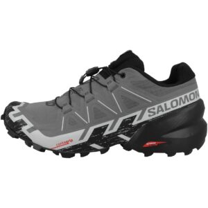 salomon men's speedcross 6 sneaker, quiet shade/black/pearl blue, 10