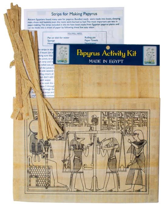 Discoveries Egyptian Imports Papyrus Activity Kit - Educational Papyrus Paper Craft Kit - Made in Egypt